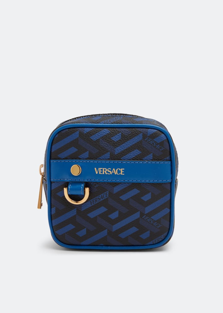 Versace La Greca signature square modular pouch for Men - Printed in ...