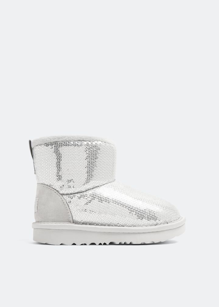 UGG Classic II Mirror Ball boots for Baby - Silver in USA | Level Shoes