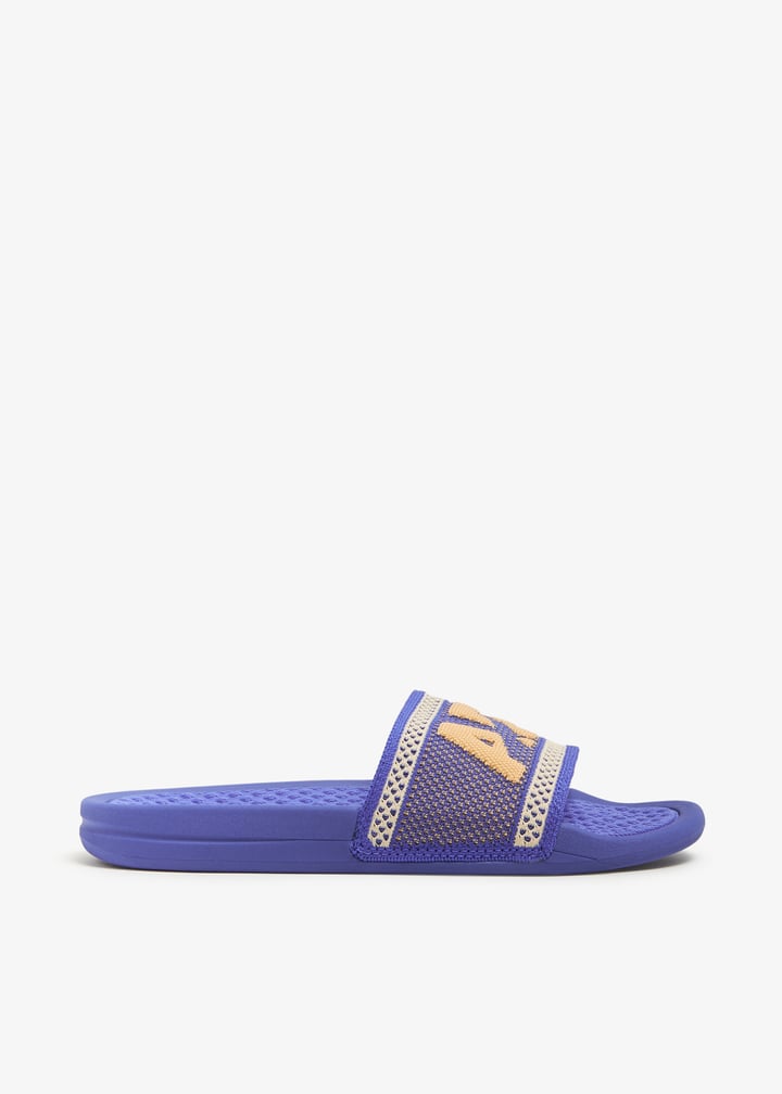 APL Big Logo TechLoom slides for Women - Blue in UAE | Level Shoes