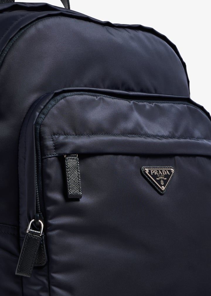 prada backpack men blue