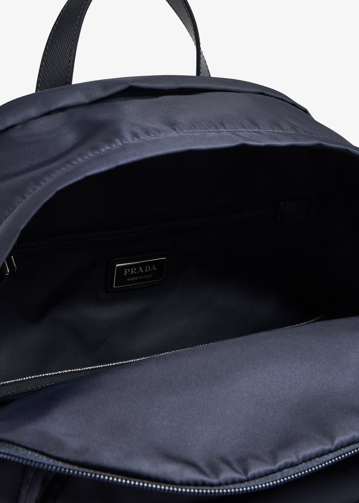 prada backpack men blue