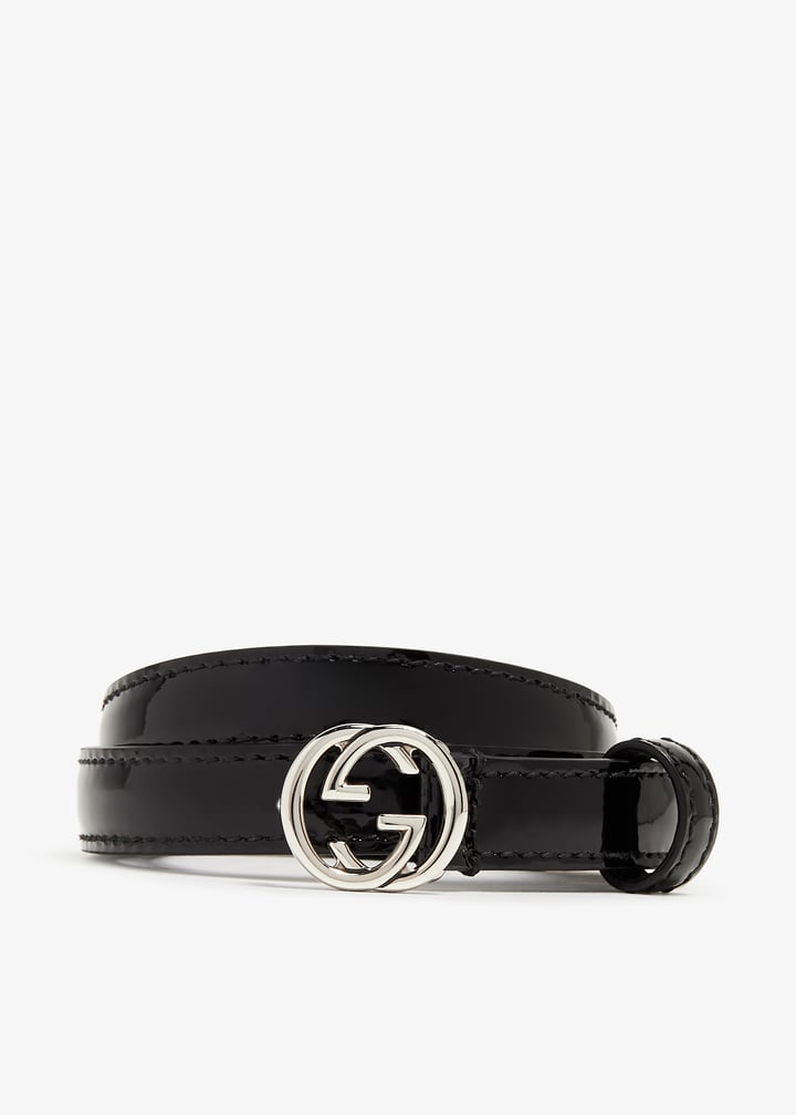 gucci patent belt