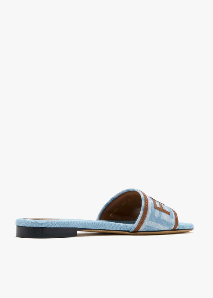 FENDI Sunshine slide sandals for Women - Blue in KSA | Level Shoes