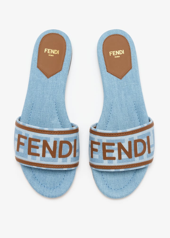 FENDI Sunshine slide sandals for Women - Blue in KSA | Level Shoes