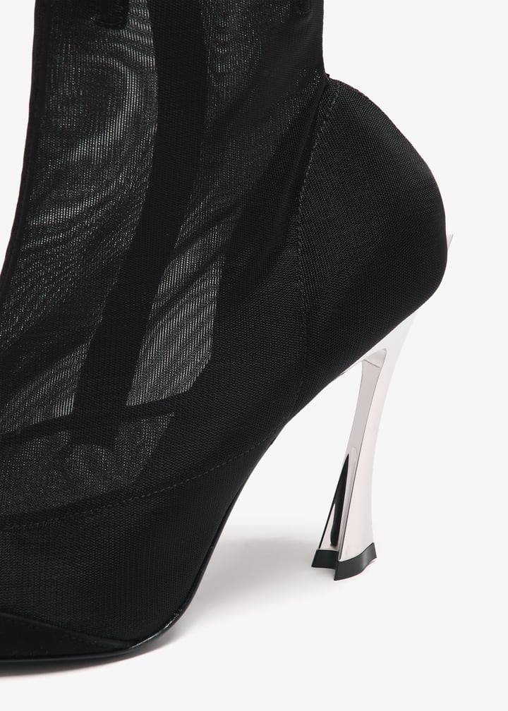 Mugler Mesh heel boots for Women - Black in UAE | Level Shoes