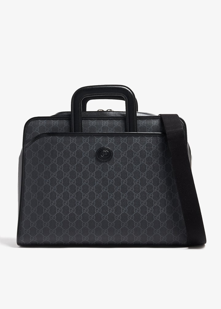 Gucci Pre-Loved Interlocking G briefcase for Men - Black in UAE | Level ...