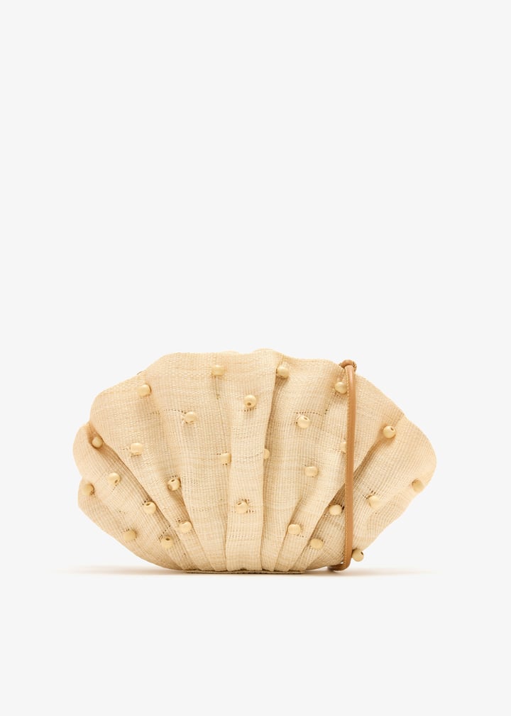 Poolside The Origami Scallop bag for Women - Beige in UAE | Level Shoes