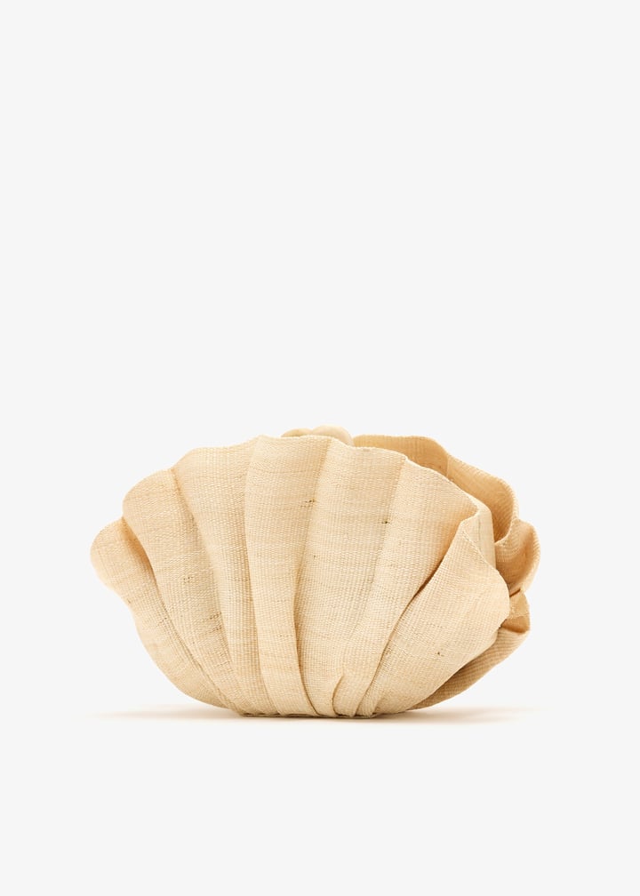 Poolside The Origami Scallop bag for Women - Beige in UAE | Level Shoes