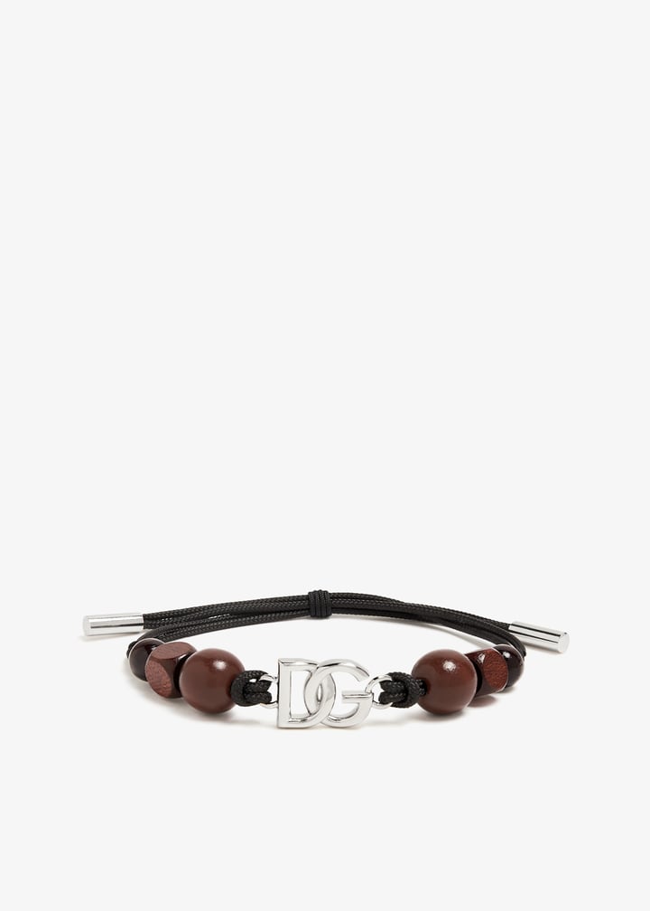 Dolce&Gabbana DG logo cord bracelet for Men - Black in UAE | Level Shoes