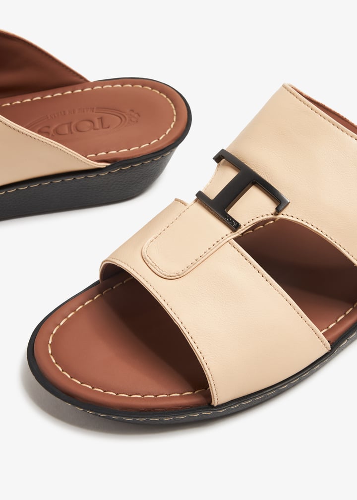 Tod's T Timeless sandals for Men - Beige in UAE | Level Shoes