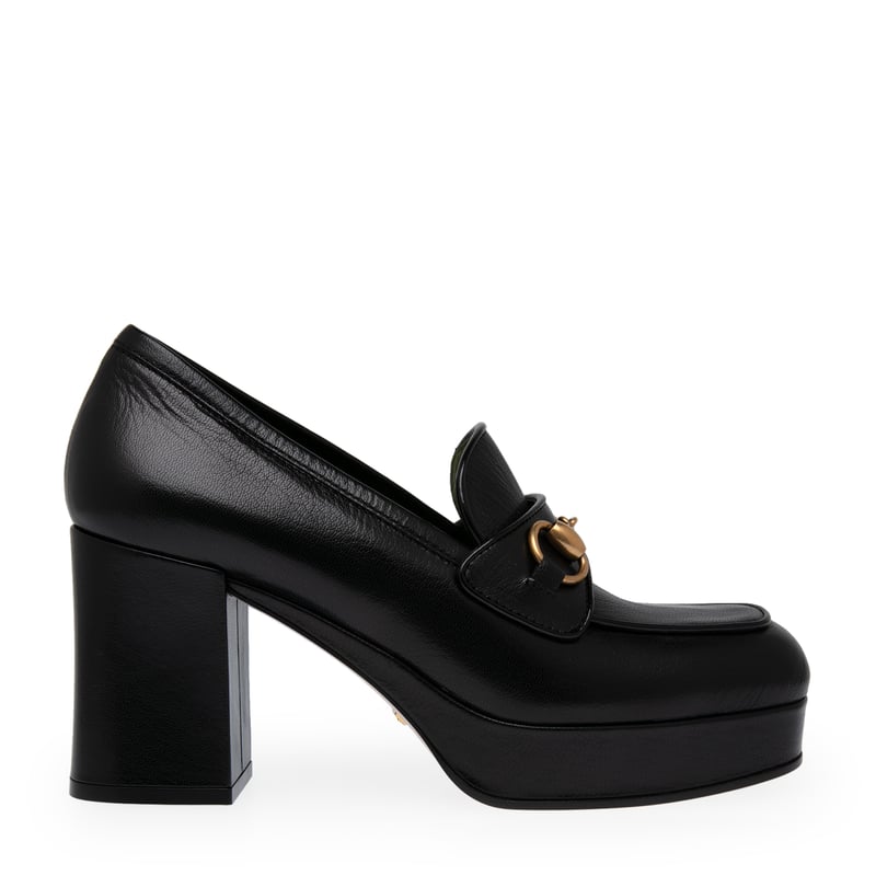 Gucci Leather moccasin pumps for Women - Black in Qatar | Level Shoes