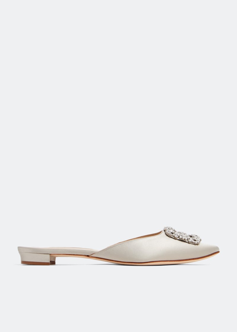 Manolo Blahnik Hangisimu mules for Women - Grey in UAE | Level Shoes