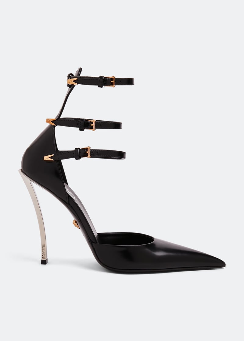Versace Pin-point 女士高跟鞋 - 黑色 阿联酋 | Level Shoes