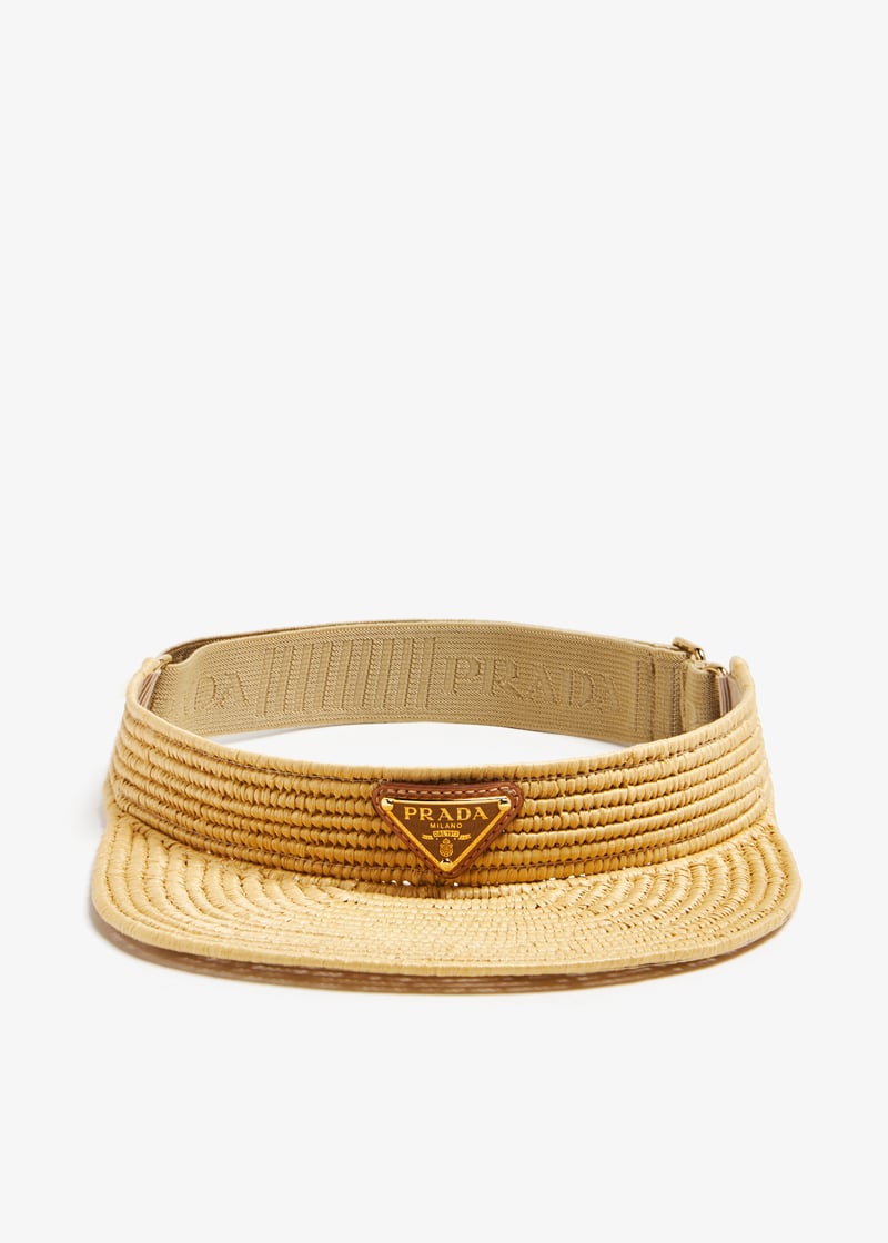 Prada Crochet visor for Women - Beige in UAE | Level Shoes