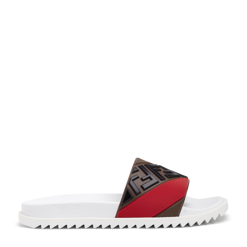 FENDI FF slides for Men - White in KSA | Level Shoes